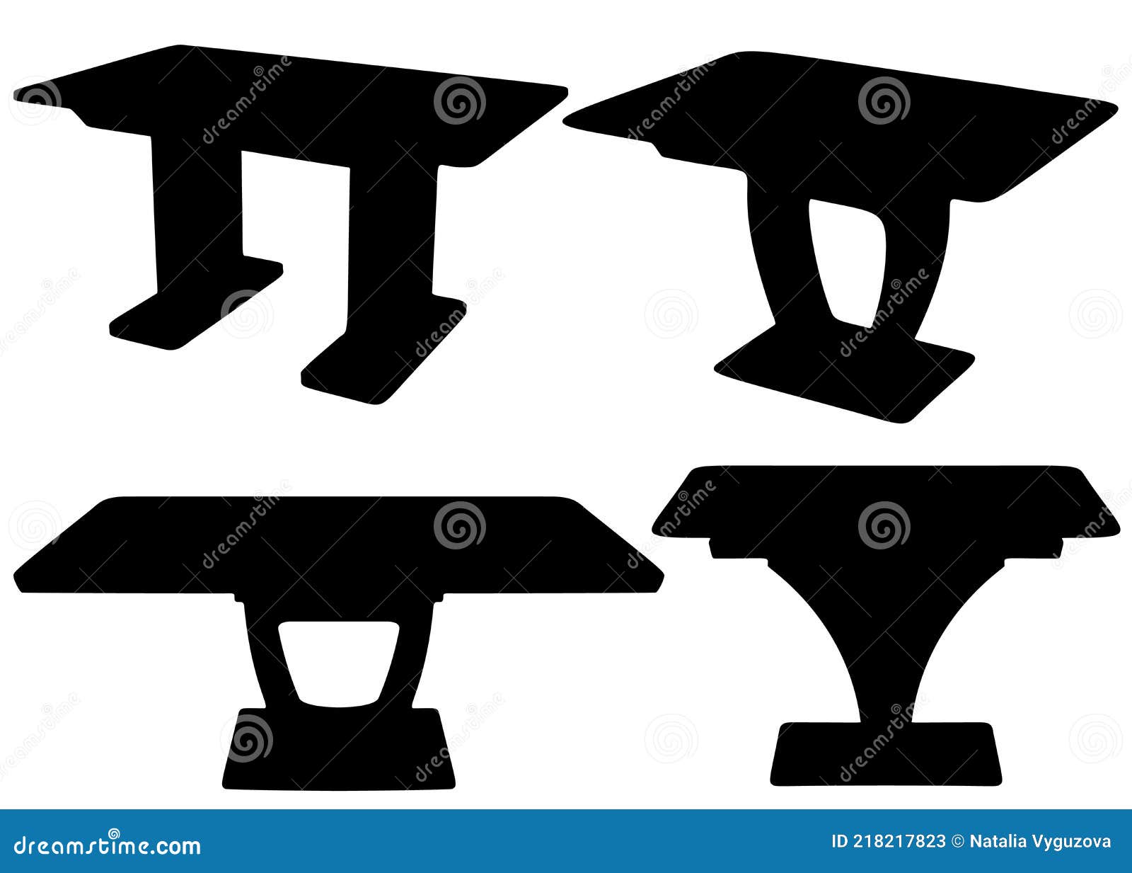 Kitchen Tables Included. Dining Furniture for the Kitchen. Vector Image ...