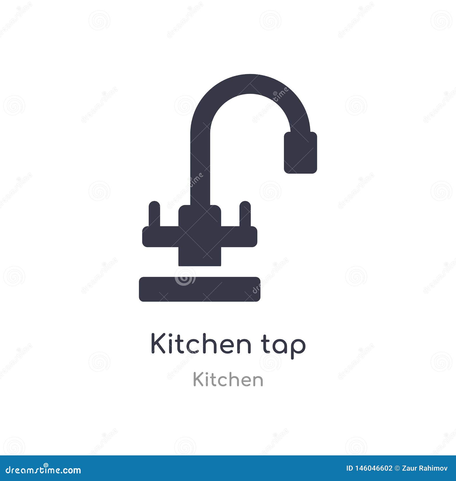 Kitchen Tap Icon. Isolated Kitchen Tap Icon Vector Illustration from ...