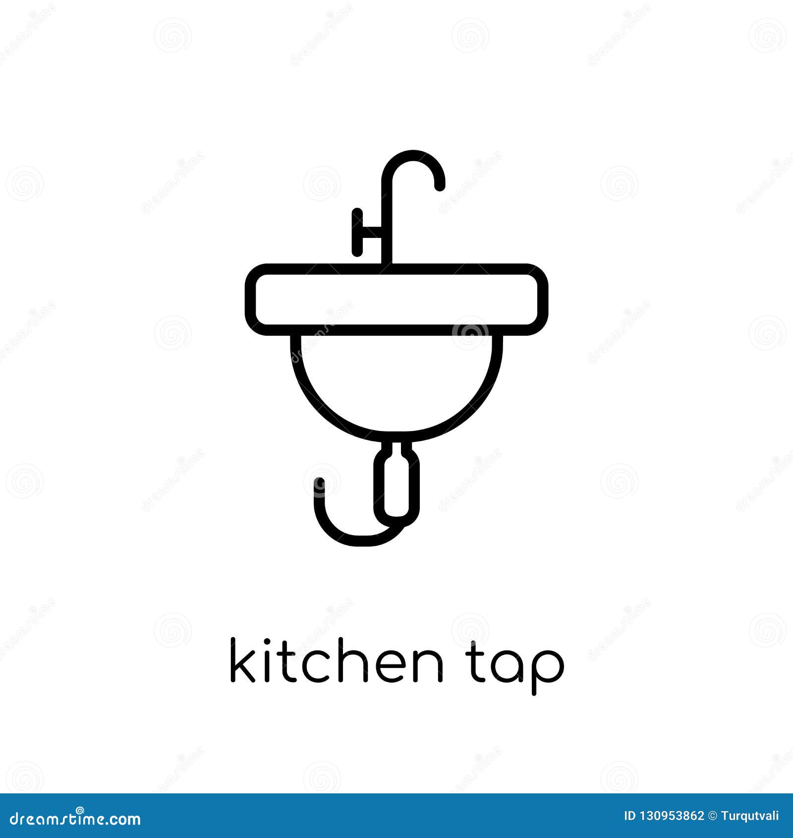 Kitchen Tap Icon from Kitchen Collection. Stock Vector - Illustration ...