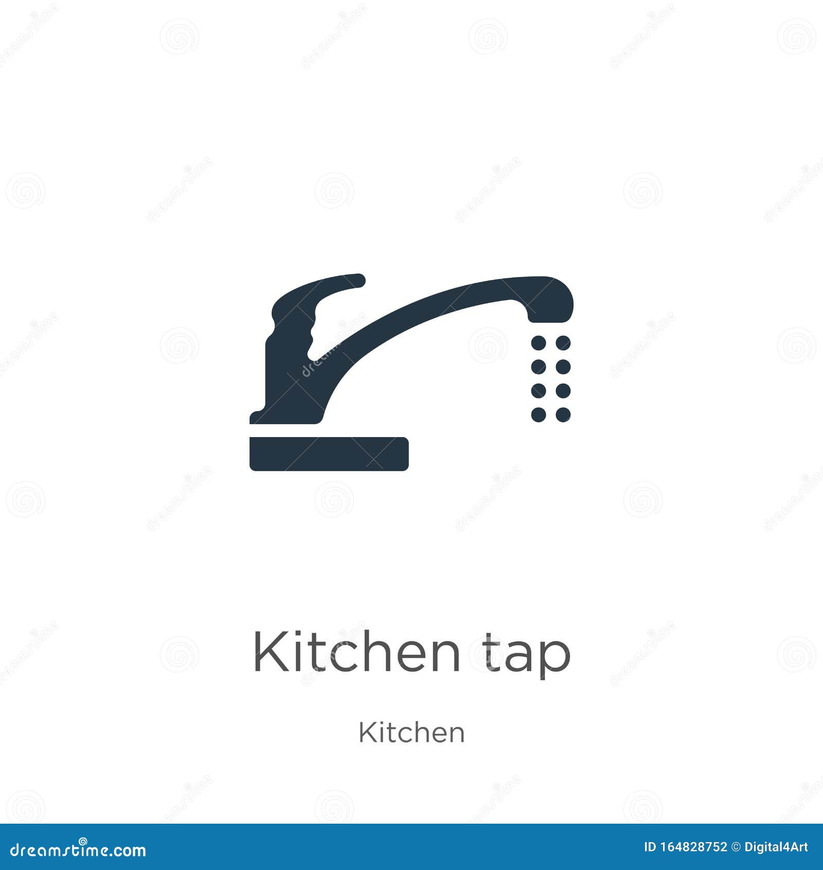 Kitchen Tap Icon Vector. Trendy Flat Kitchen Tap Icon from Kitchen ...
