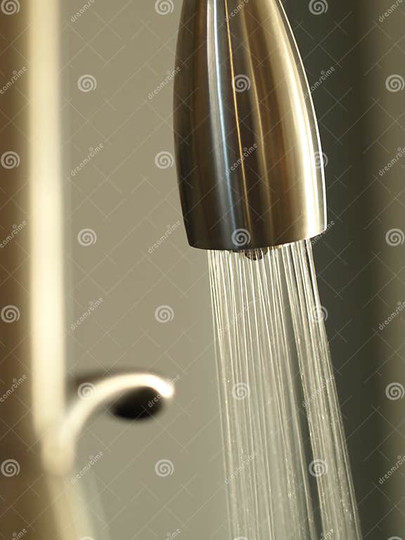 Kitchen Tap with Running Water Stock Image - Image of water, stream ...