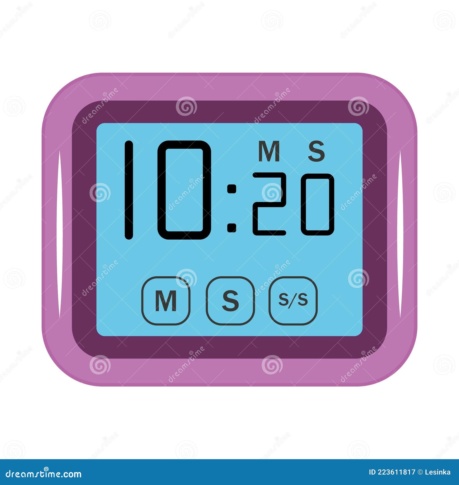 Kitchen Timer, Color Vector Isolated Illustration Stock Vector ...