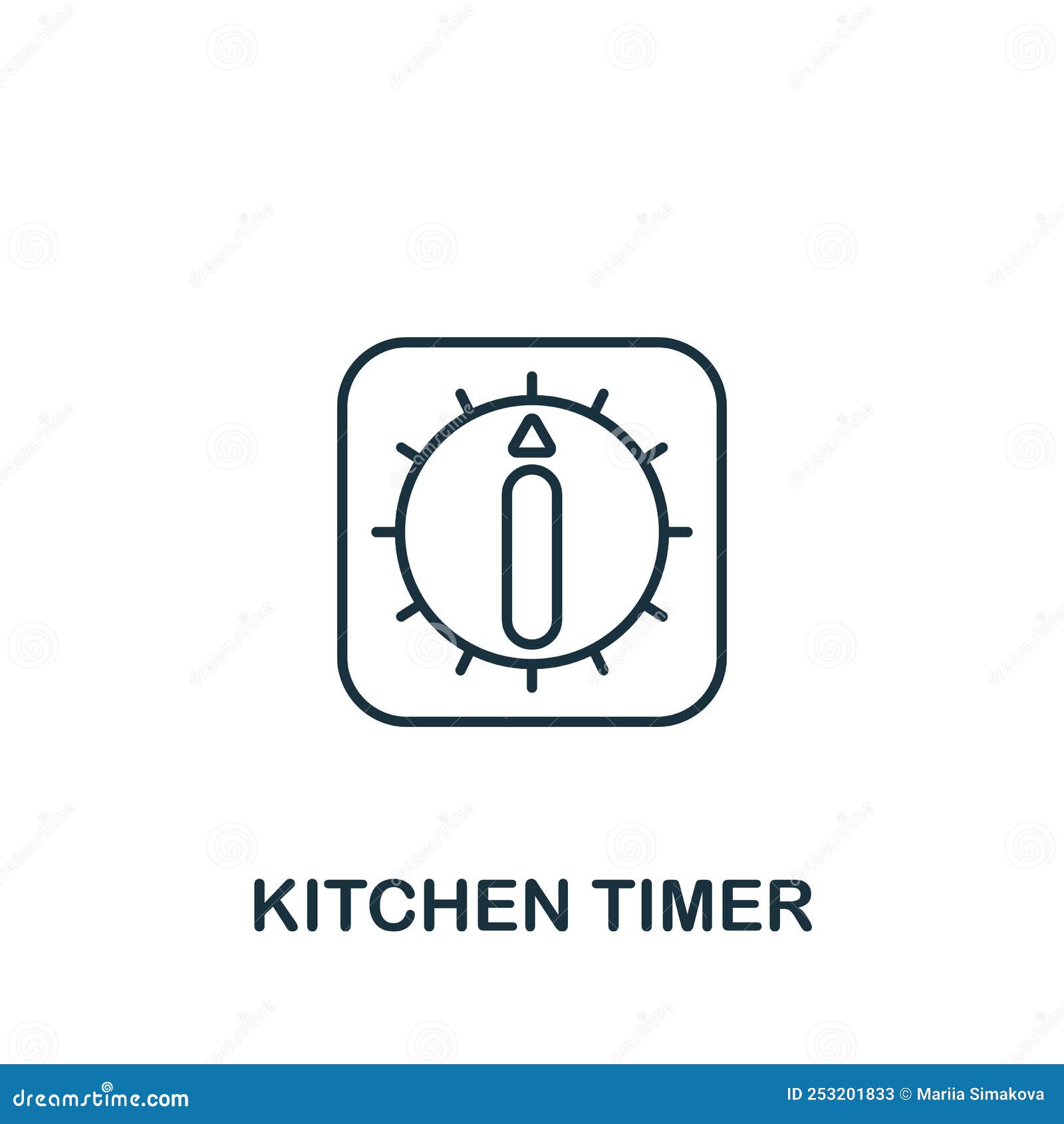 Kitchen Timer Icon. Monochrome Simple Cooking Icon for Templates, Web ...