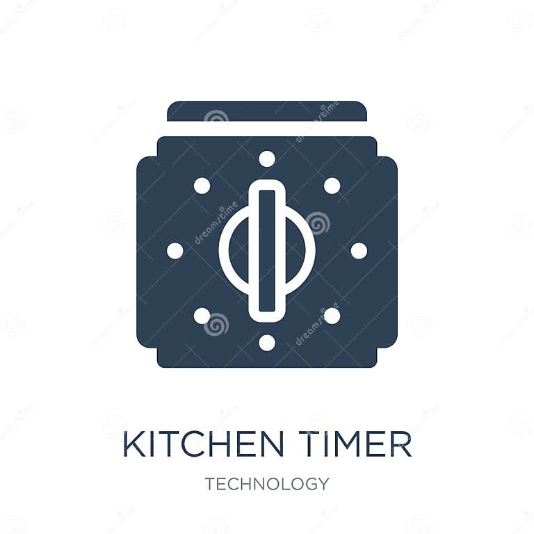 Kitchen Timer Icon in Trendy Design Style. Kitchen Timer Icon Isolated ...
