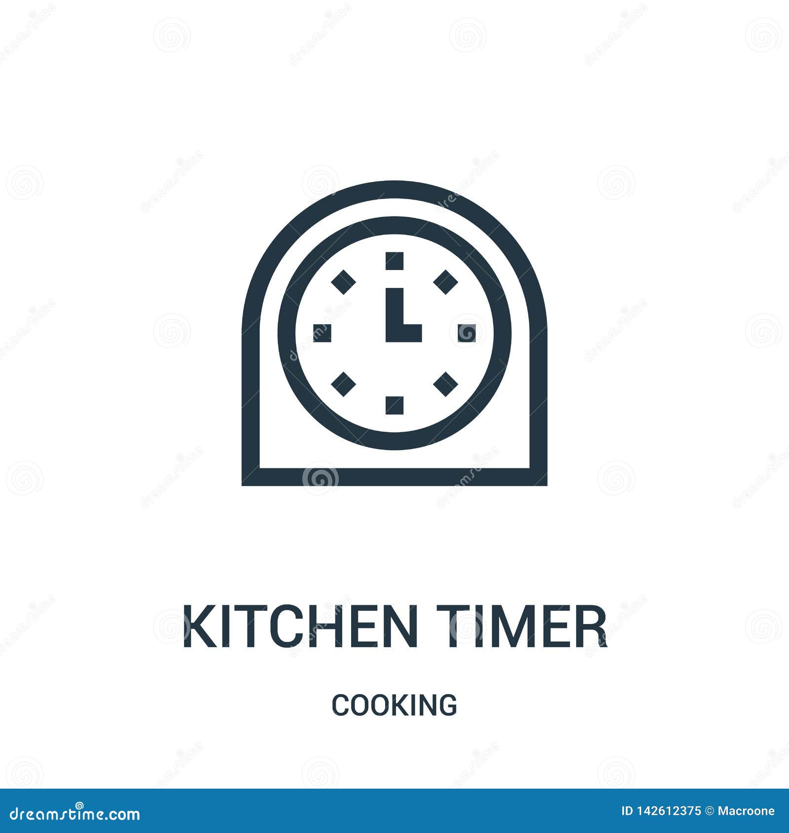 Kitchen Timer Icon Vector from Cooking Collection. Thin Line Kitchen ...