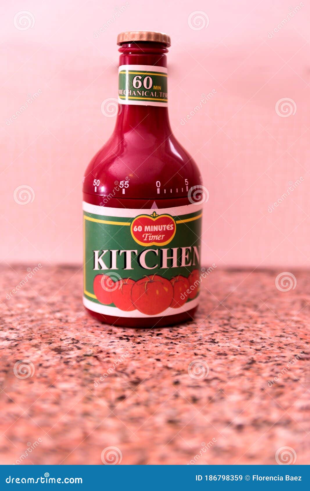 Kitchen Timer Representing a Bottle of Tomato Juice. Isolated Countdown ...