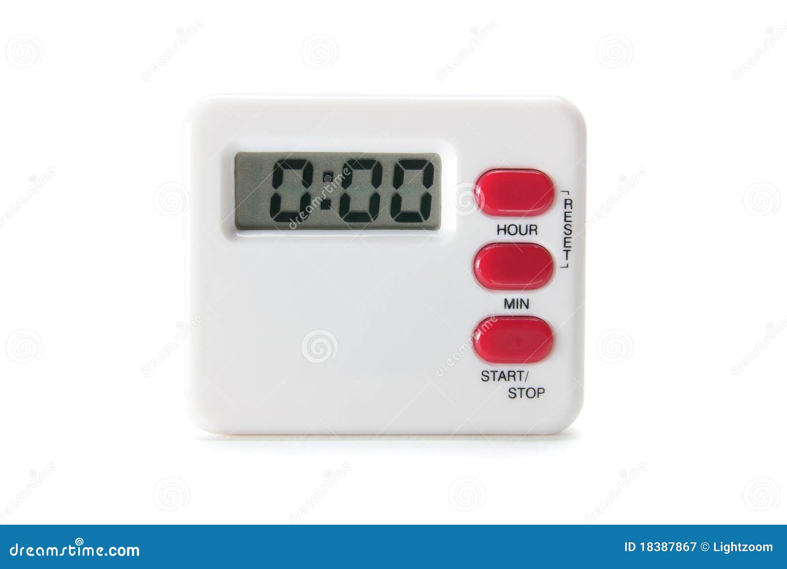 Kitchen Timer on White Background Stock Image - Image of kitchen, time ...
