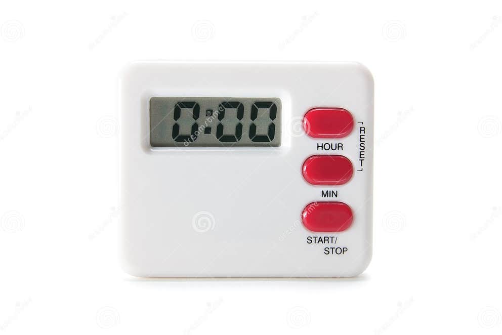 Kitchen Timer on White Background Stock Image - Image of kitchen, time ...