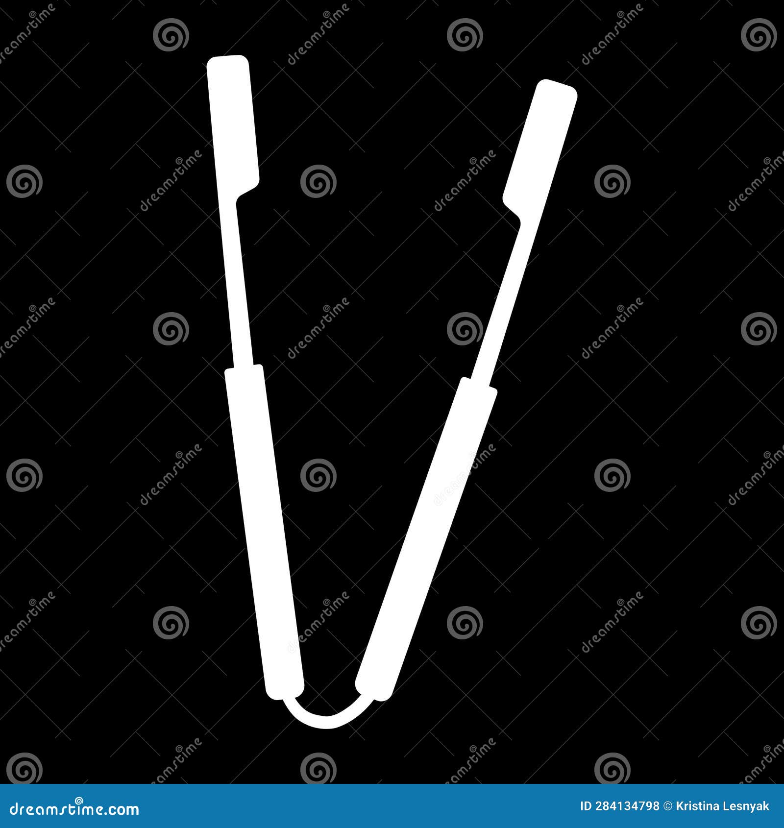 Tong Tongs Hand Cartoon Vector Illustration | CartoonDealer.com #286059689