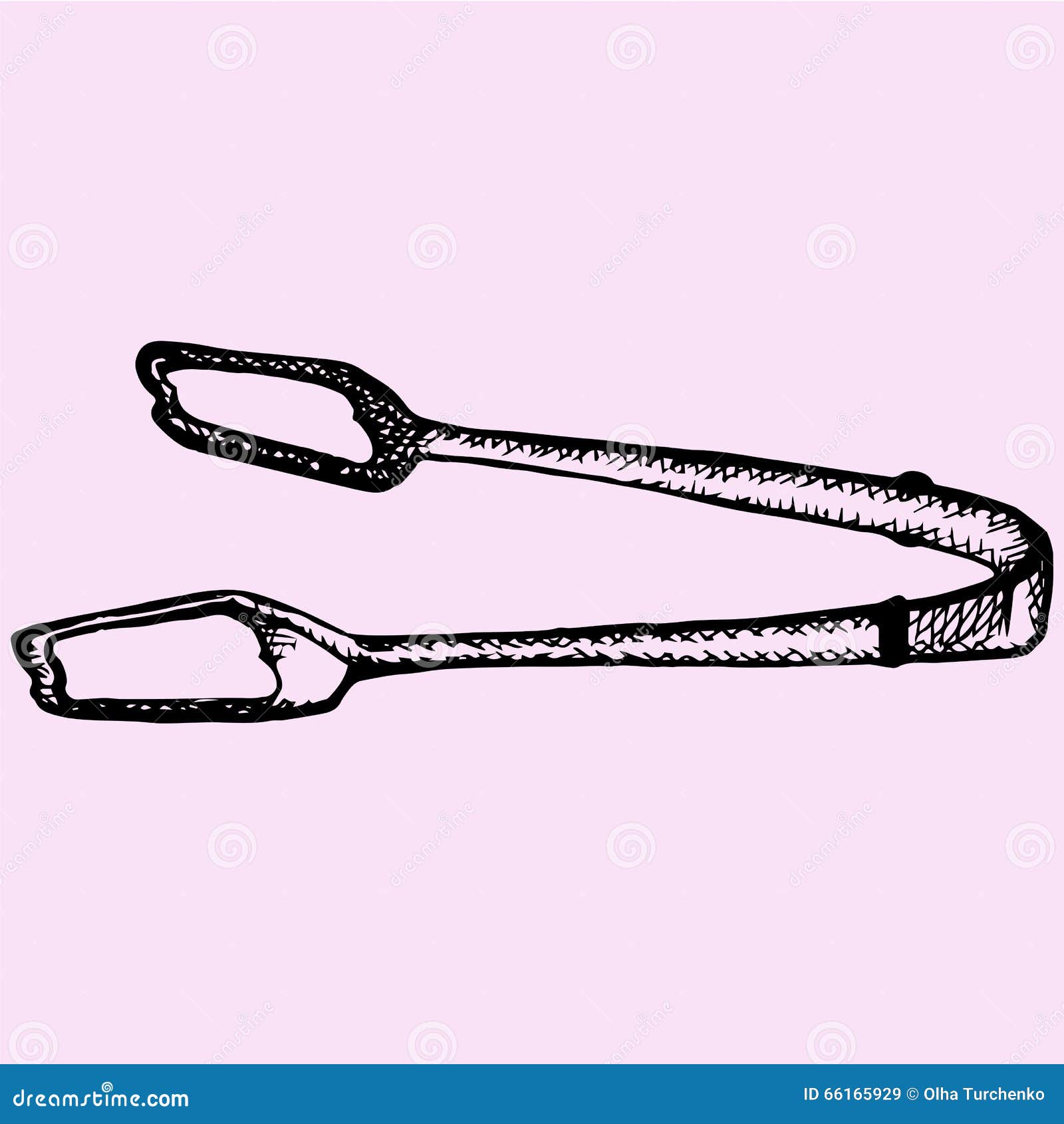 Kitchen tongs stock vector. Illustration of domestic - 66165929