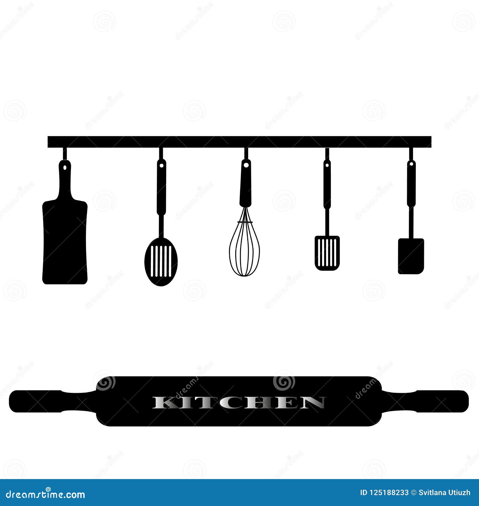 Kitchen, Tool, Utensil, Vector, Hanging, , Vector Illustration Stock ...
