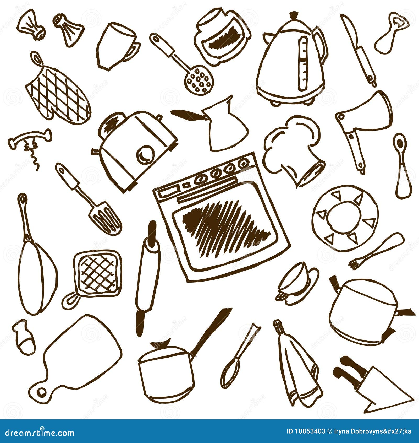 Kitchen tools stock vector. Illustration of large, dinner - 10853403