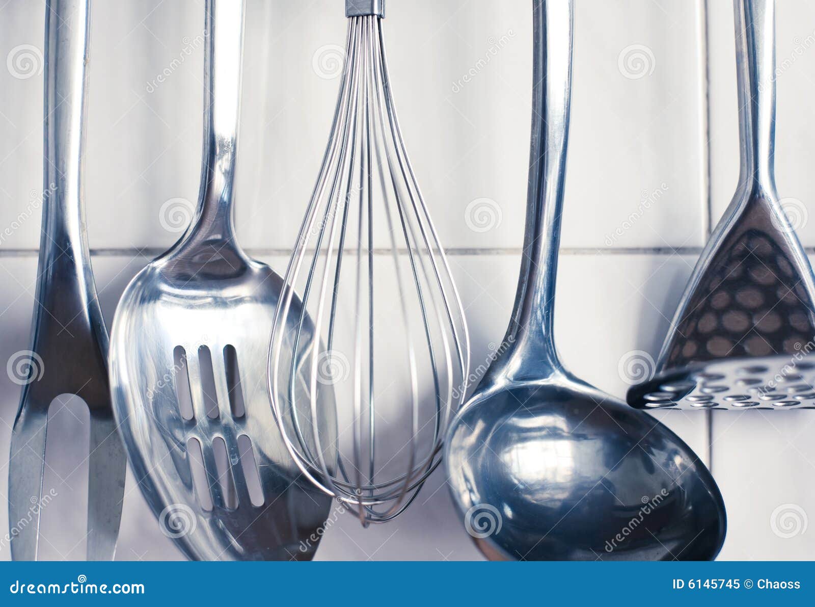 Kitchen tools stock image. Image of cooking, shiny, silverware - 6145745