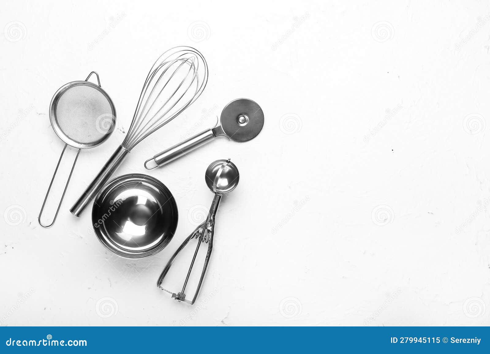 Set of Kitchen Utensils on Light Background Stock Image - Image of ...