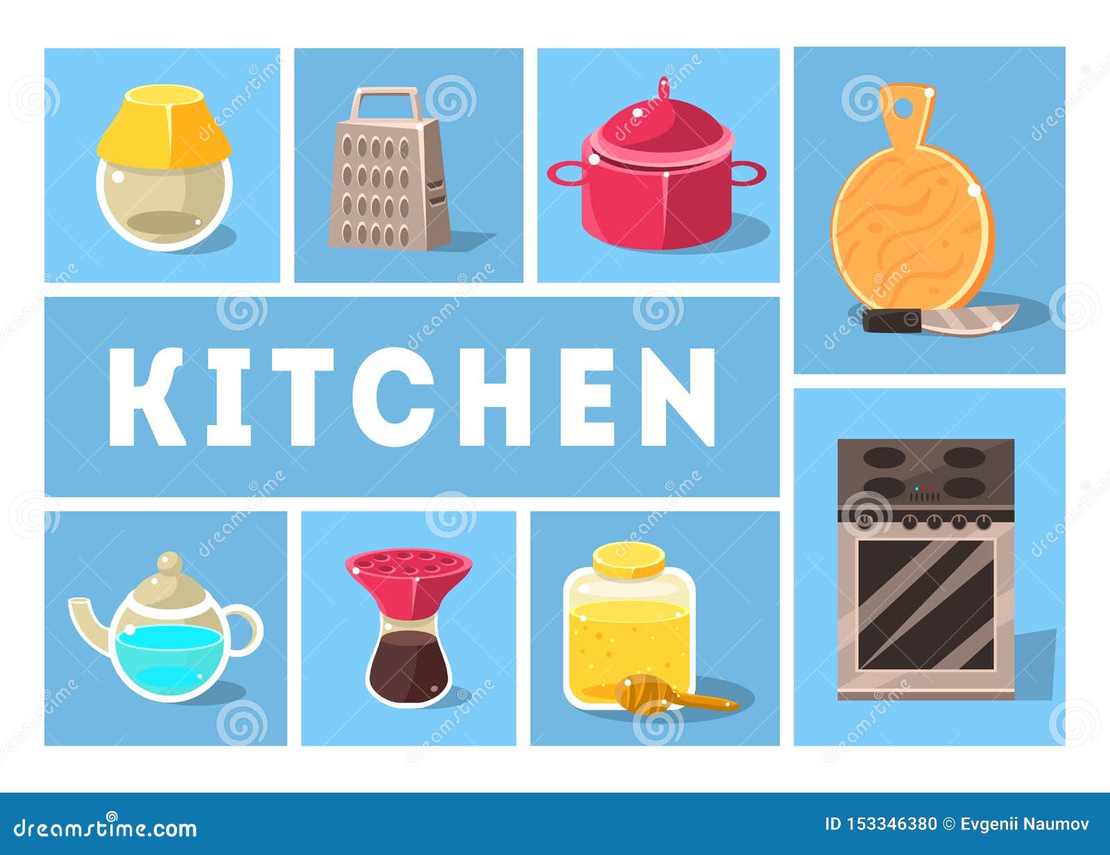 Kitchen Tools Set, Kitchenware Collection, Cooking Utensils Icons for ...