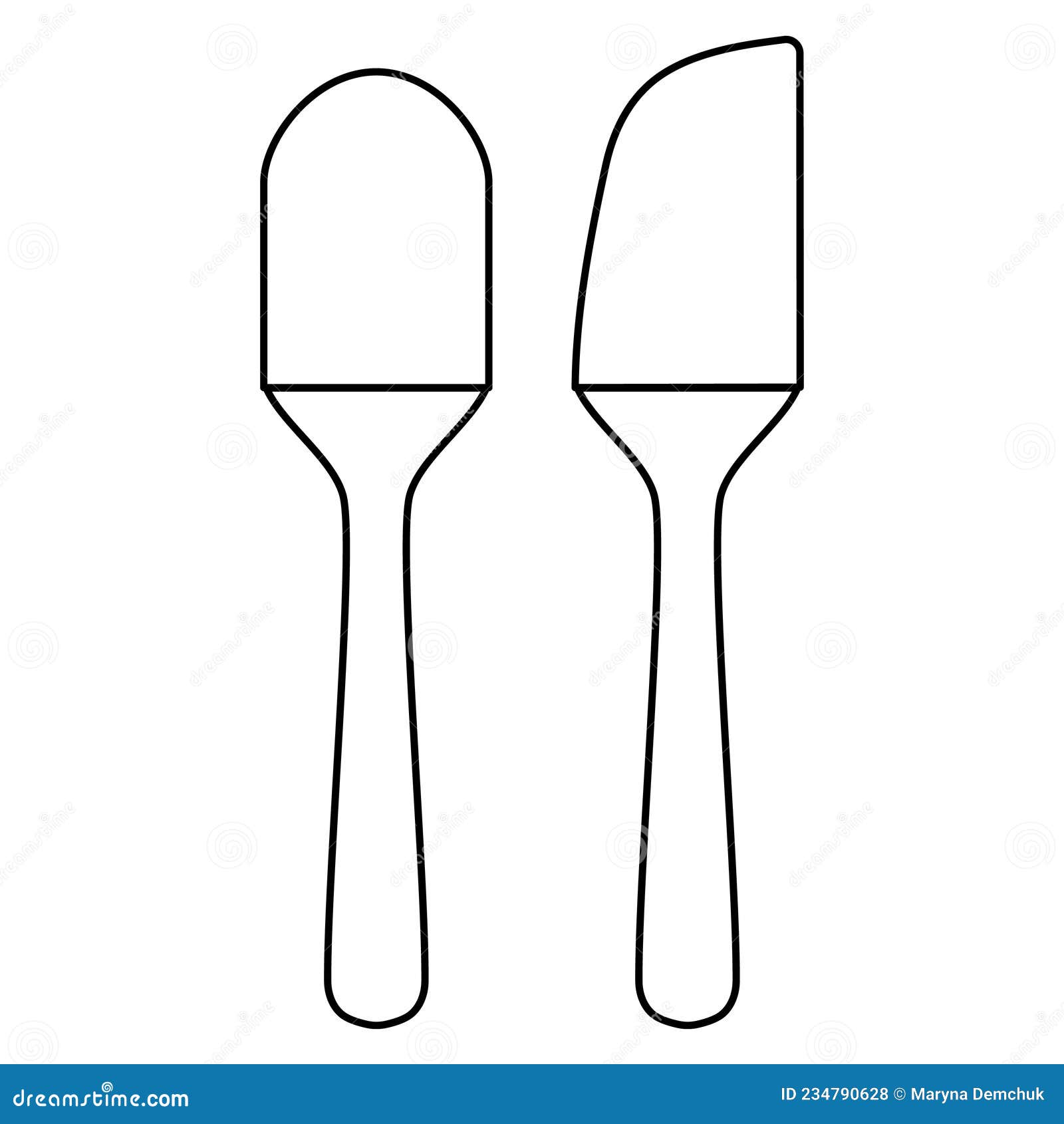 Kitchen Tools Set of Two Silicon Spatulas for Baking and Cooking ...