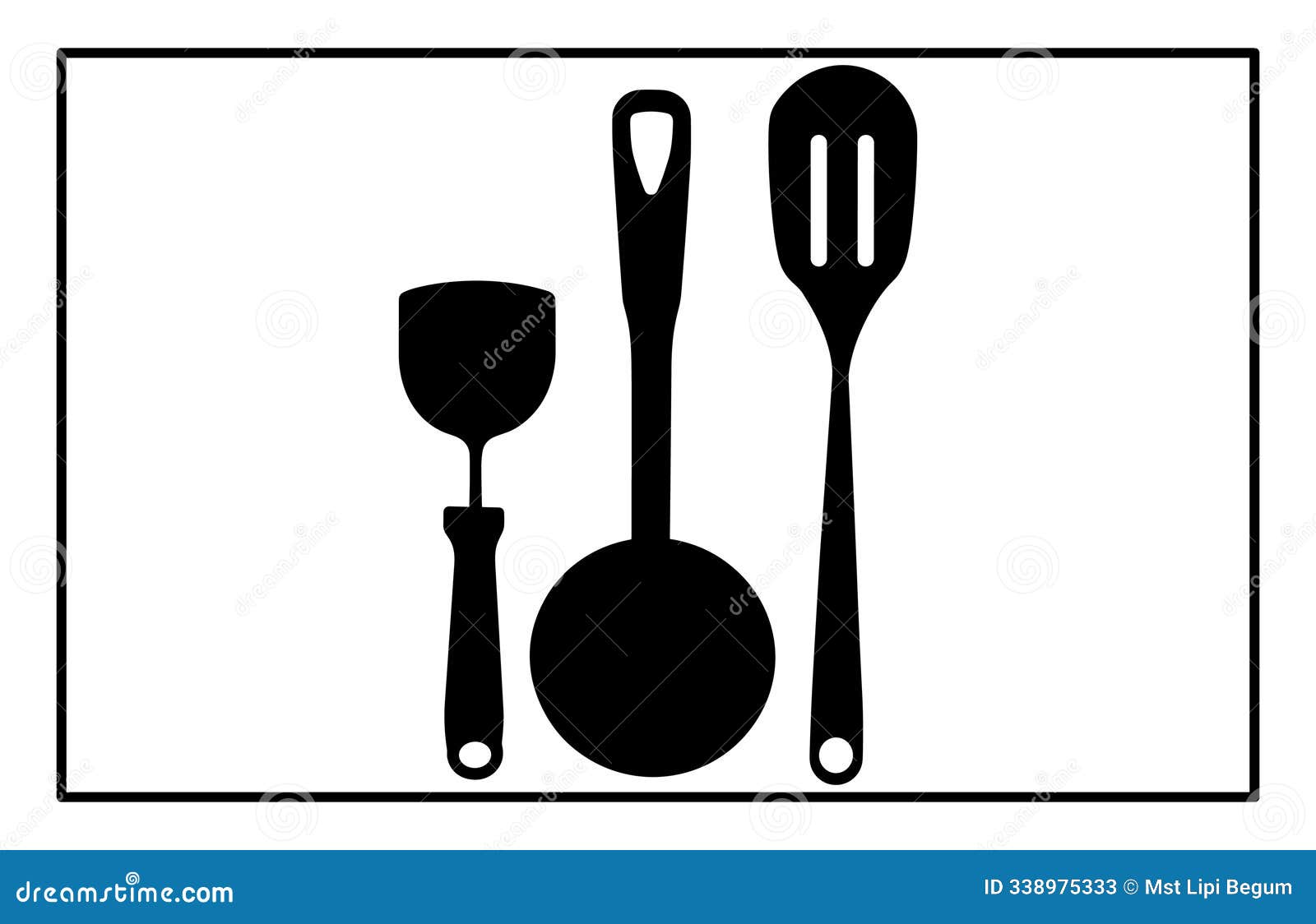 Kitchen Tools Silhouette, Kitchen Utensils Silhouette Stock Vector ...