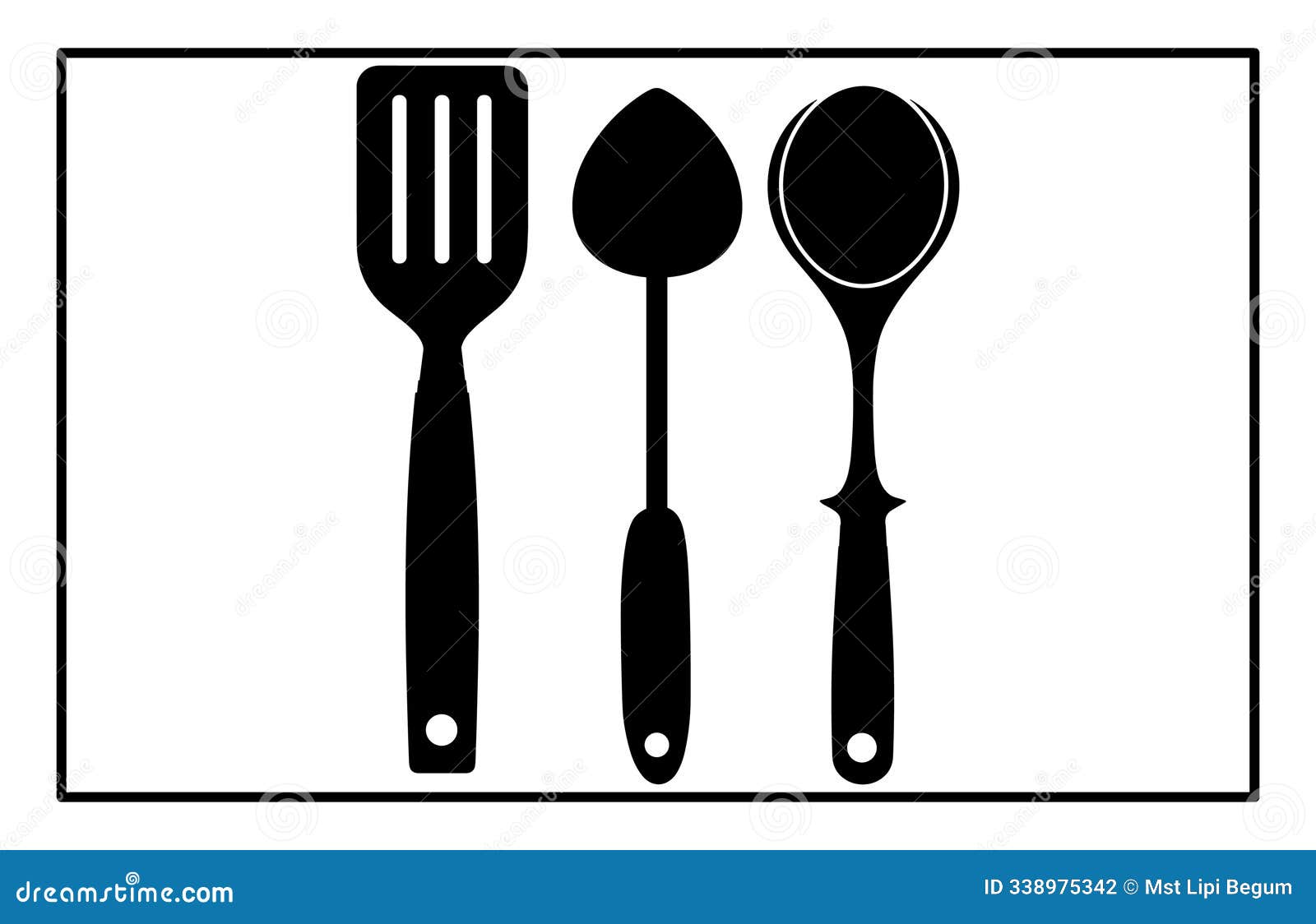 Kitchen Tools Silhouette, Kitchen Utensils Silhouette Stock Vector ...
