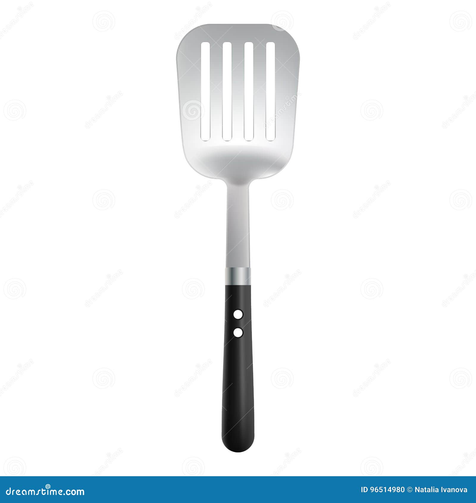 Kitchen Tools Spatula Isolated on a White Background. Realistic Vector ...