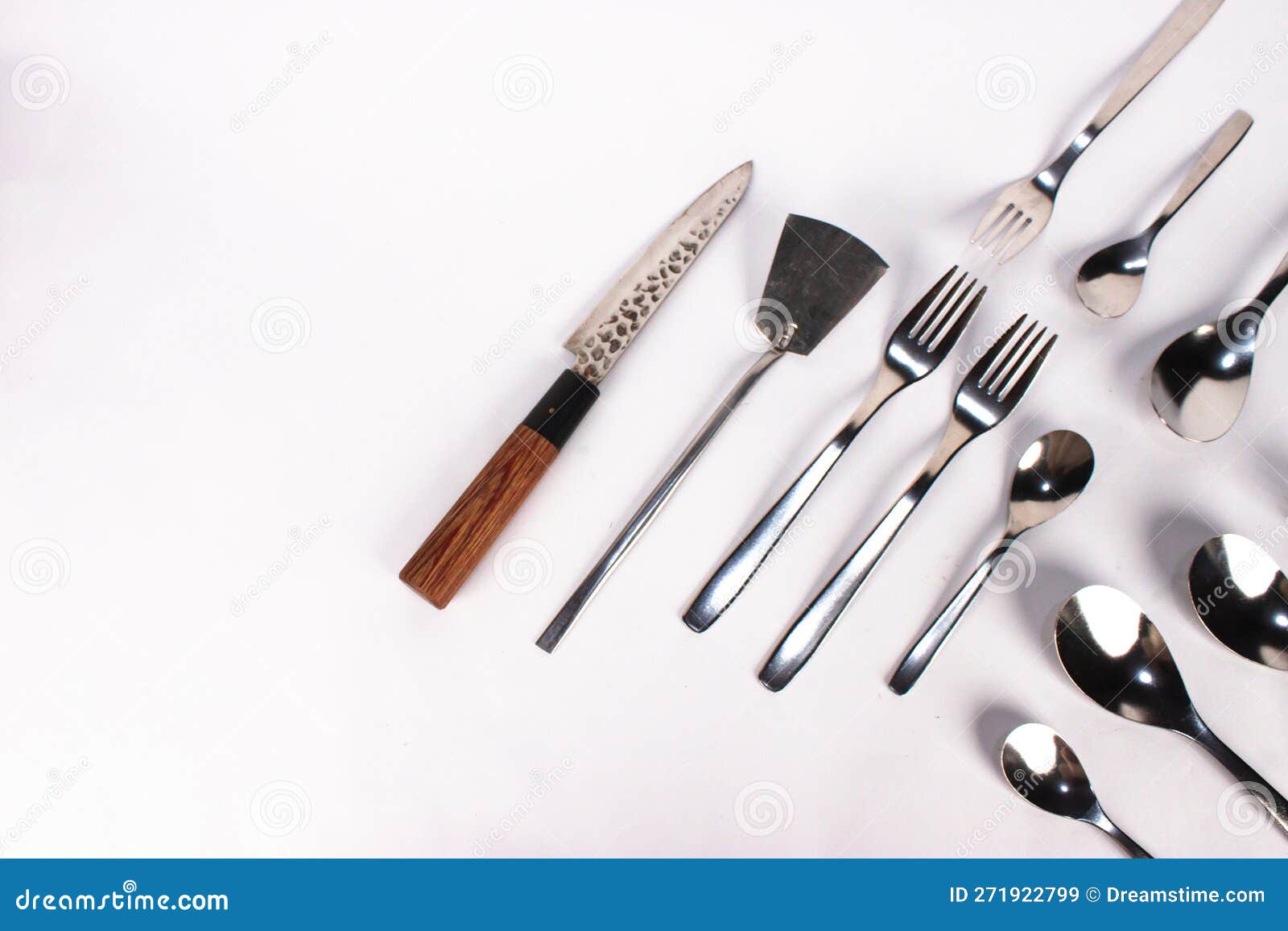 Kitchen Tools Supplies Composition with White Background Stock Image ...