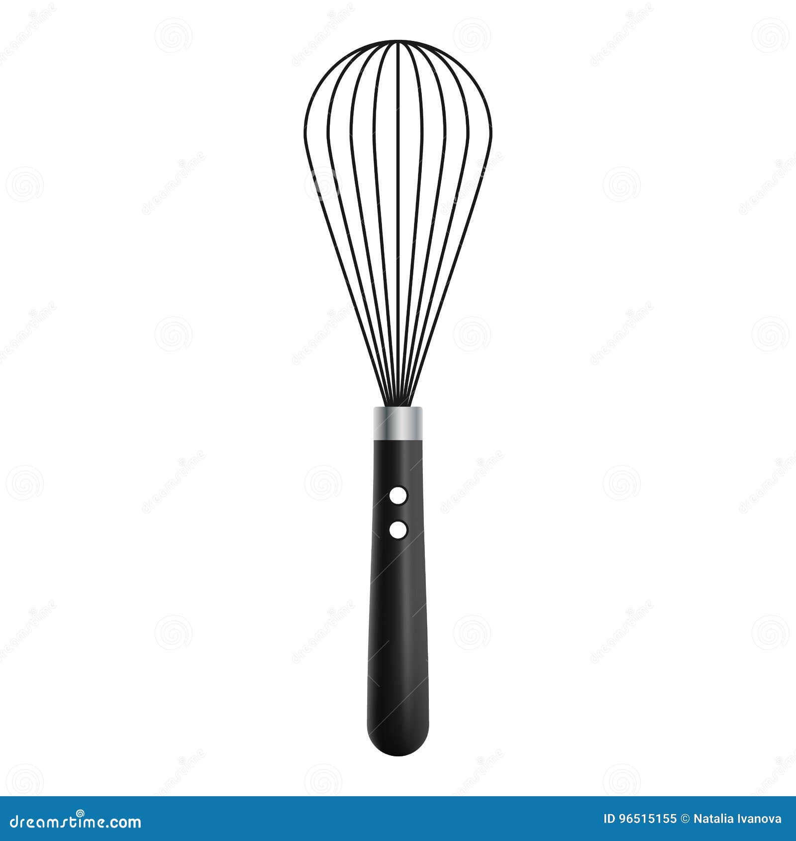 Kitchen Tools Whisk Isolated on a White Background. Vector Illustration ...