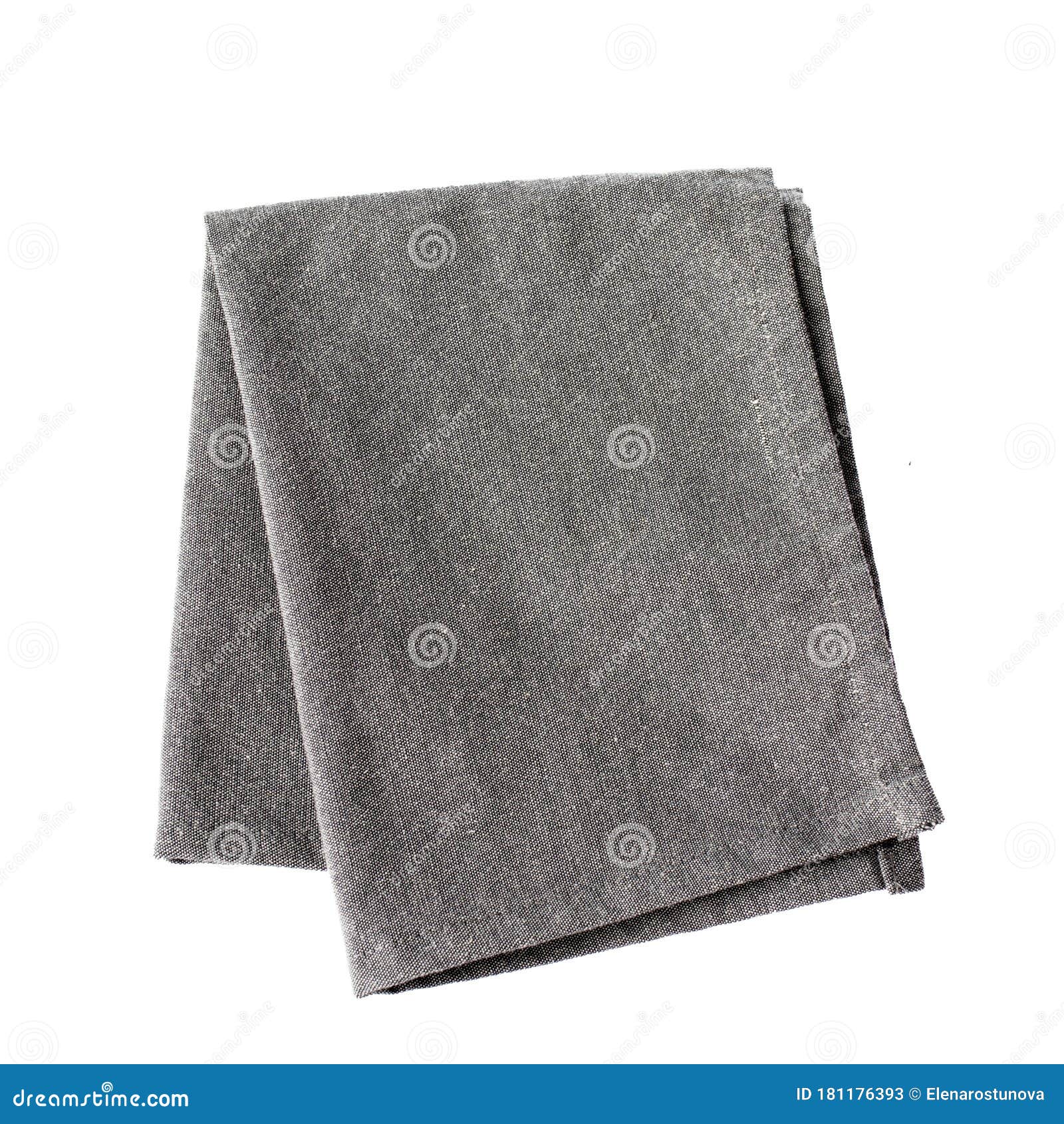 Kitchen Towel Napkin Isolated. Top View Stock Image - Image of towel ...