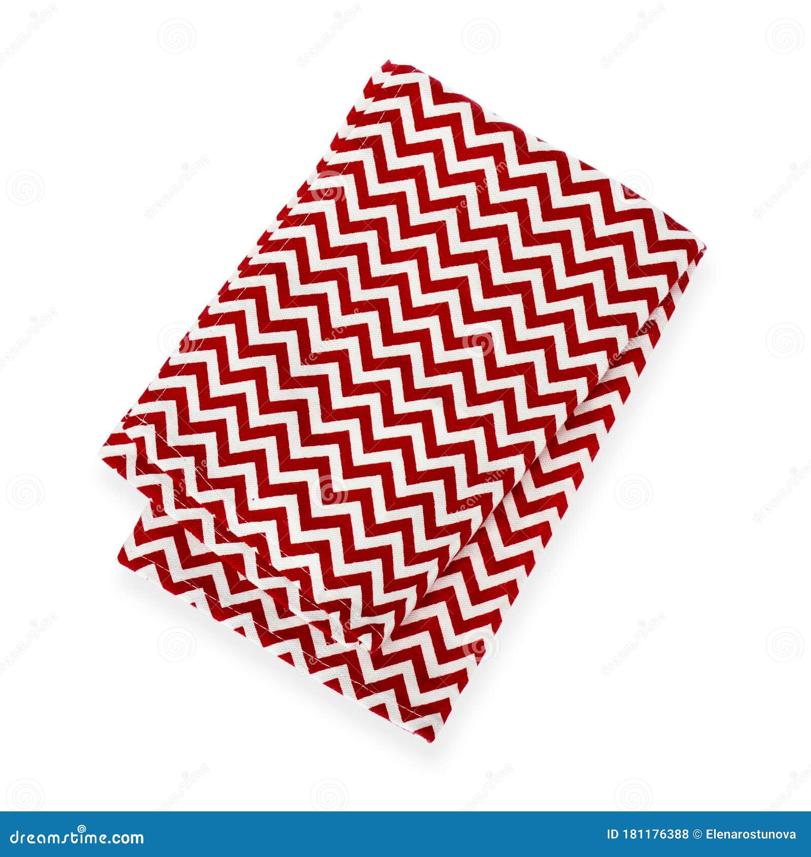 Kitchen Towel Napkin Isolated. Top View Stock Illustration ...