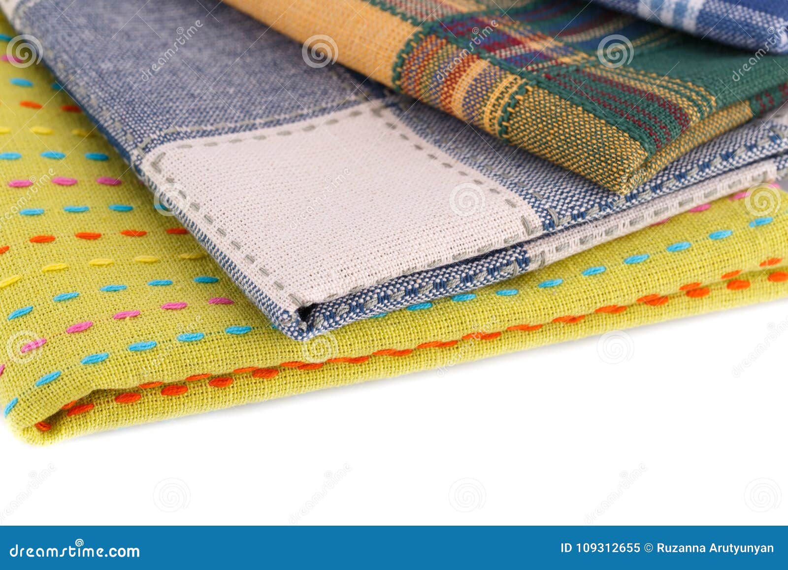 Kitchen towels stock image. Image of colorful, cotton - 109312655