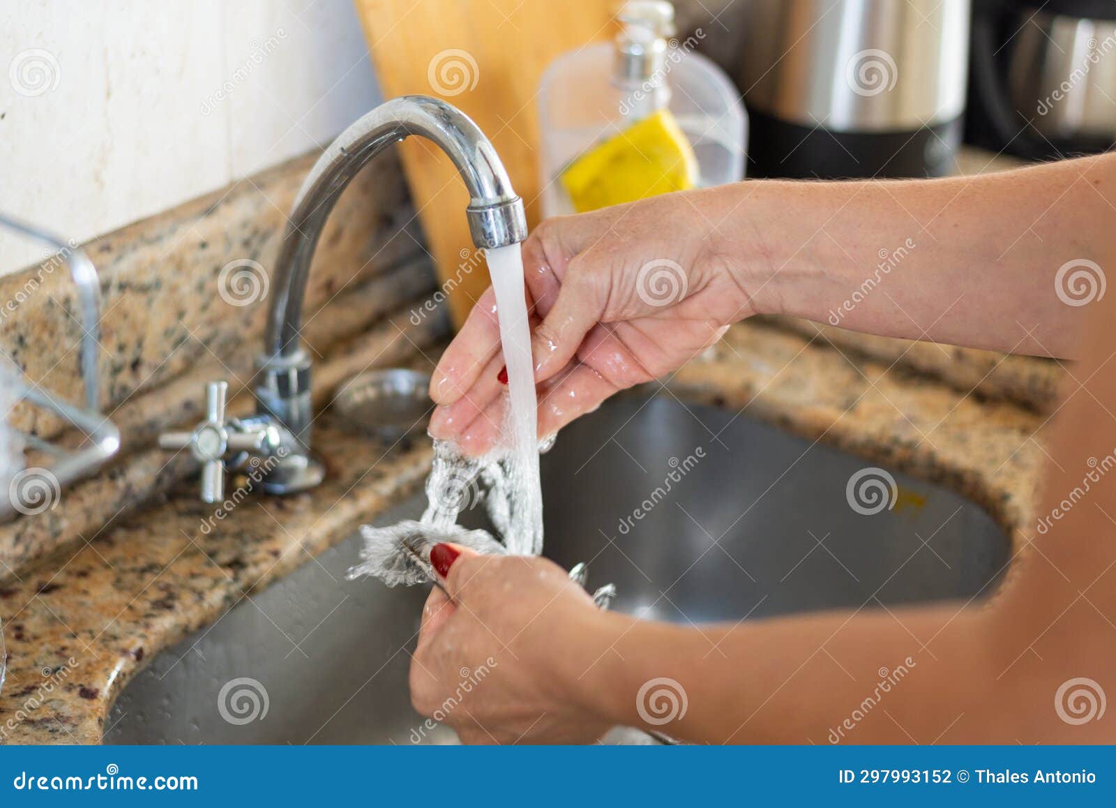 Kitchen Utensil Being Washed Stock Photo - Image of ingredient, health ...