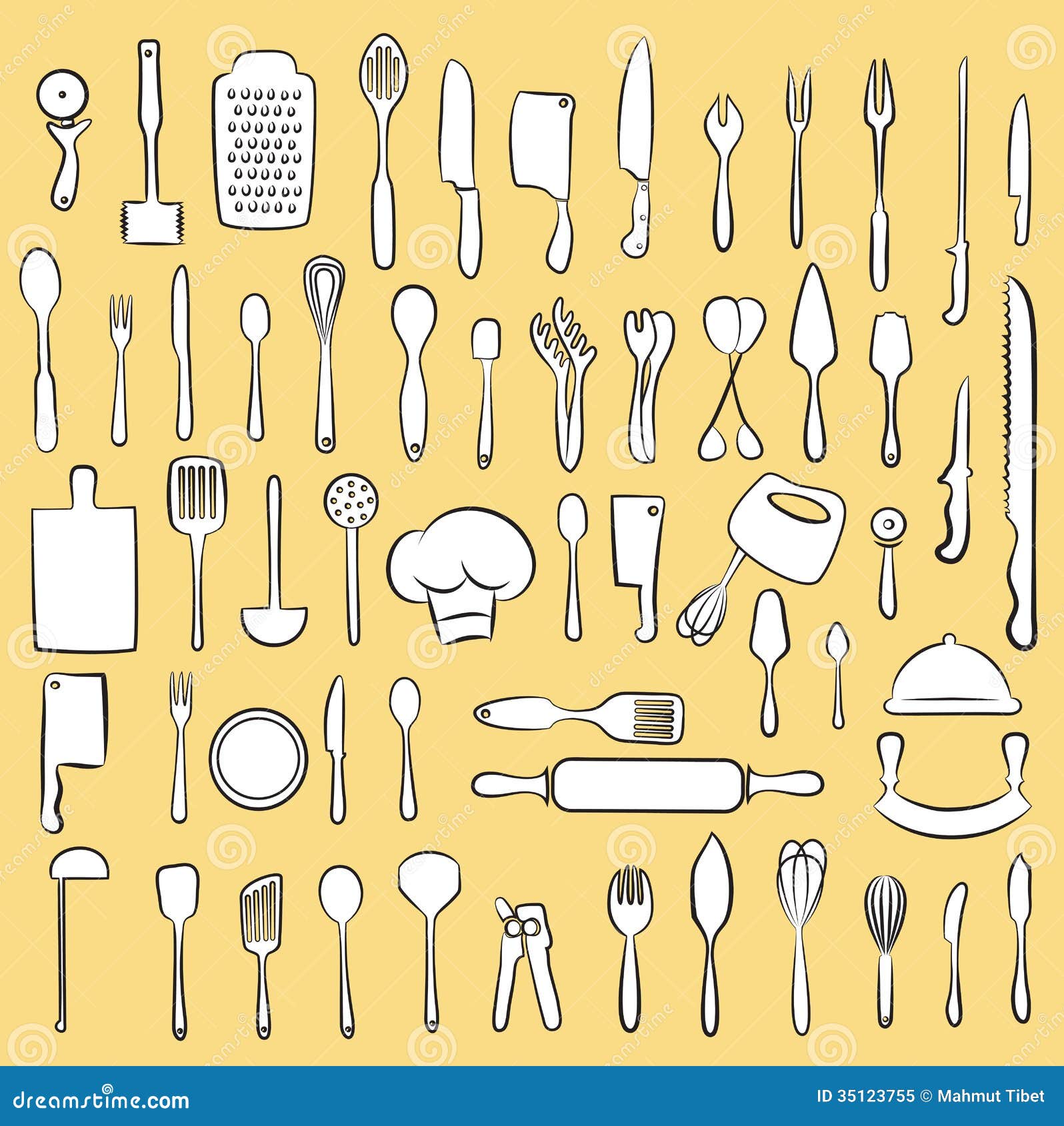Kitchen Utensils Illustration Graphics