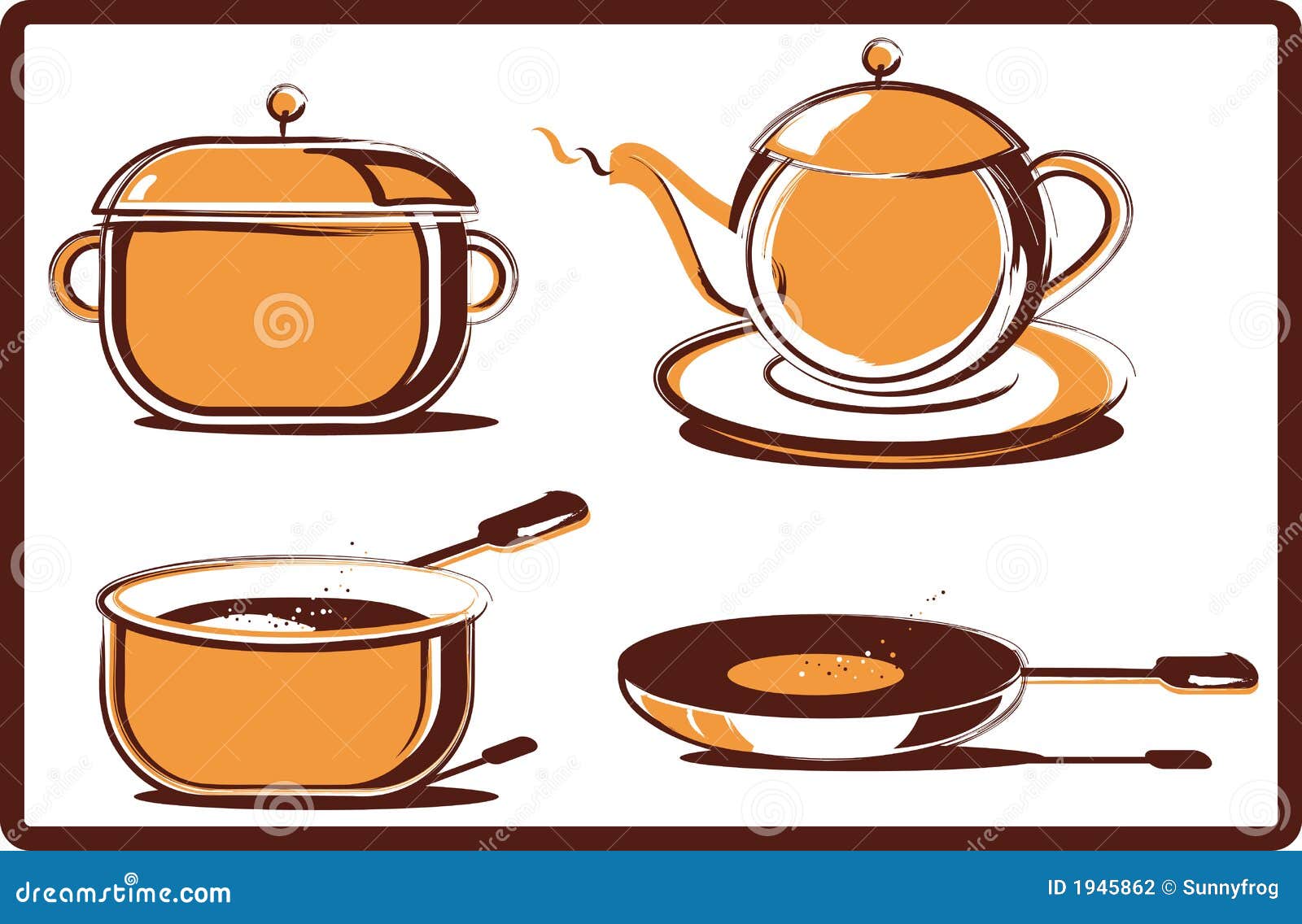 Kitchen utensil, vector stock vector. Illustration of vessel - 1945862