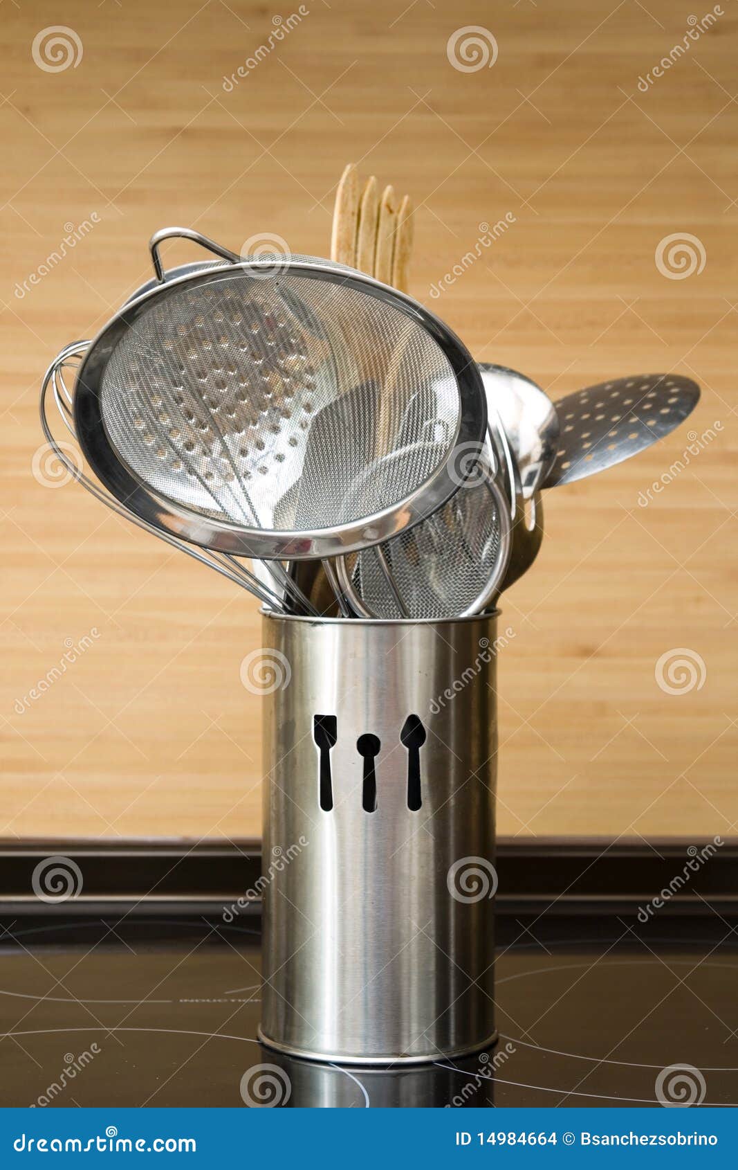 Kitchen utensils stock photo. Image of skimmers, shiny - 14984664