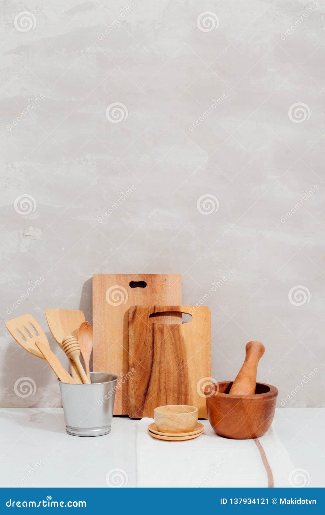 Kitchen Utensils Background with a Blank Space for a Text, Home Kitchen ...