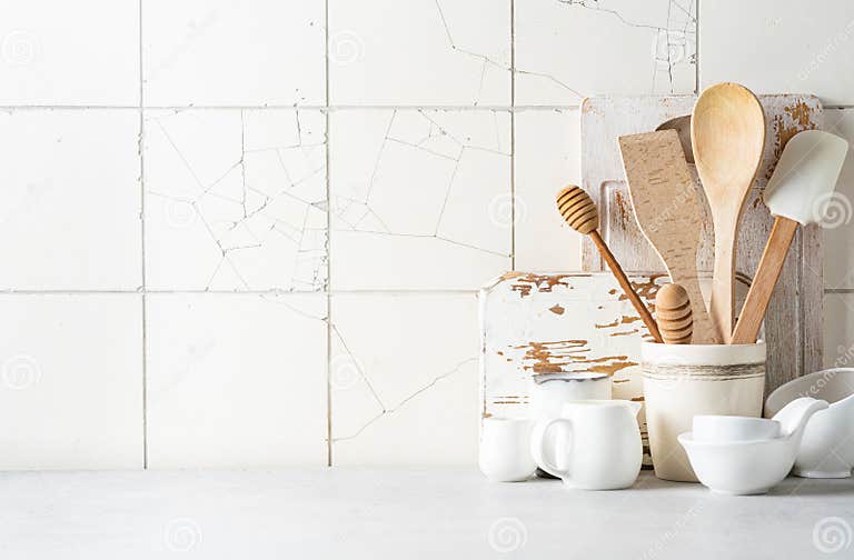 Kitchen Utensils Background Stock Photo - Image of space, modern: 272694688