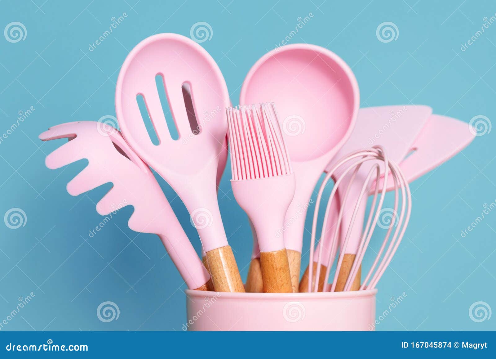 Kitchen Utensils Background with Copyspace, Home Kitchen Decor Concept ...