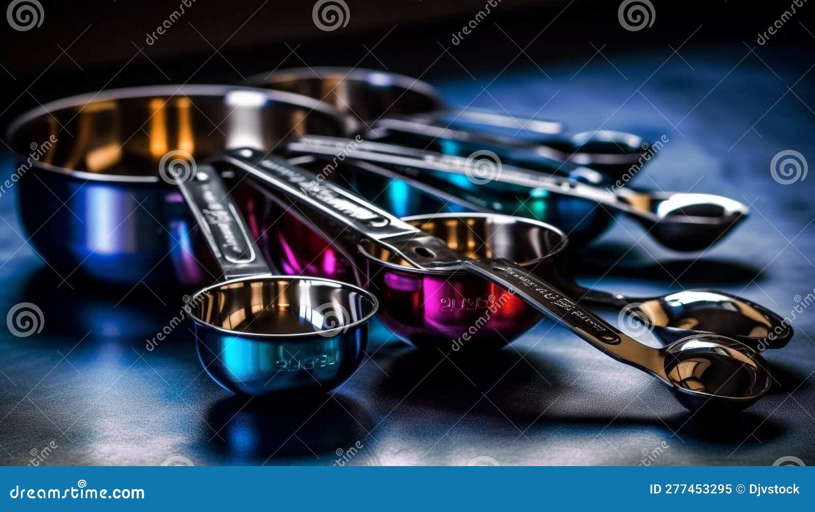 Kitchen Utensils Collection in Shiny Stainless Steel Generated by AI ...