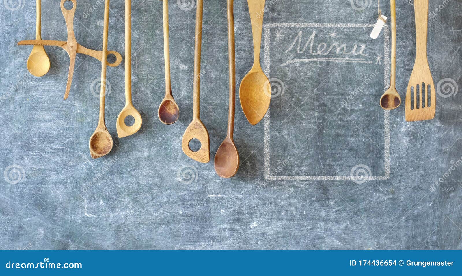 Kitchen Utensils for Commercial Kitchen and Menu Template, Restaurant ...