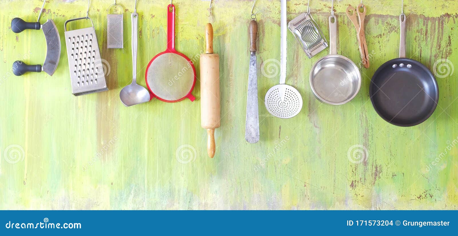 Kitchen Utensils for Commercial Kitchen, Panorama Format, Restaurant ...