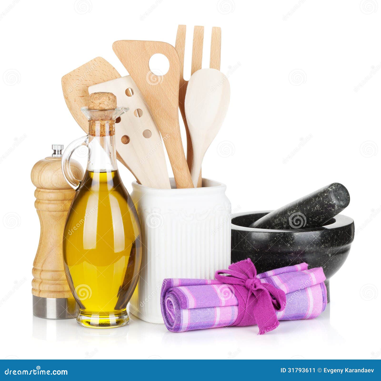 Kitchen Utensils and Condiments Stock Image - Image of equipment ...