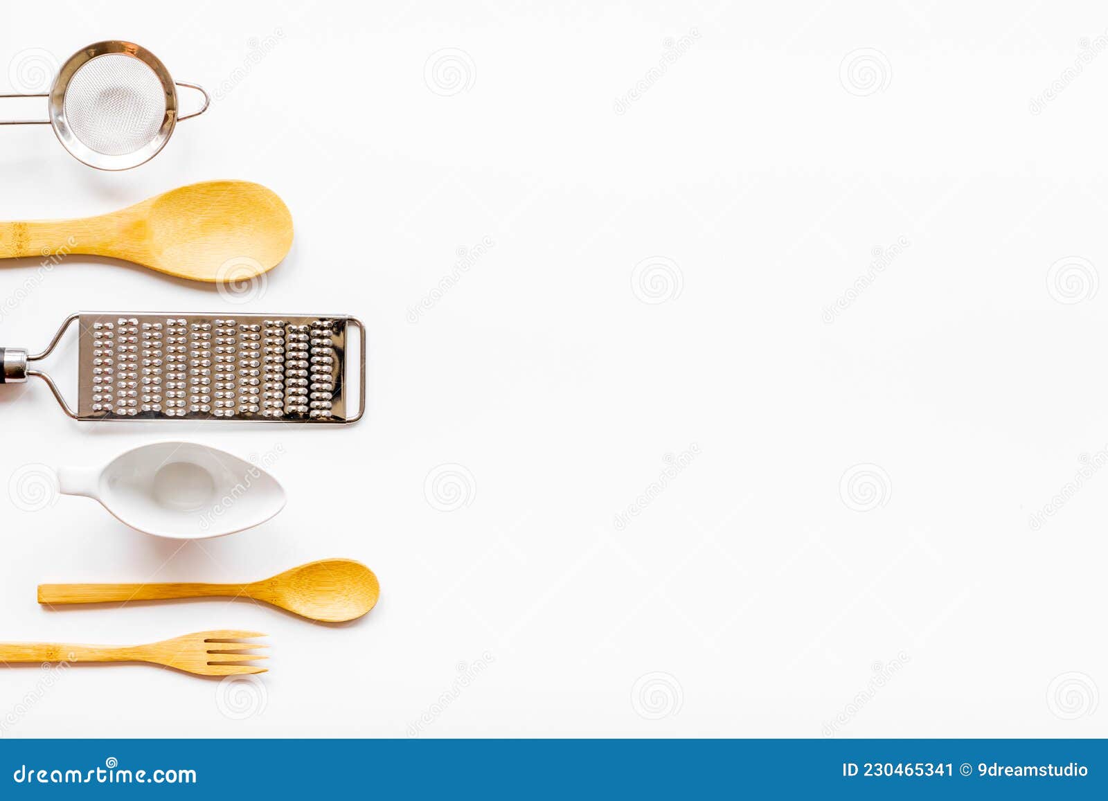 Kitchen Utensils and Cookware - Cooking Background, Top View Stock ...