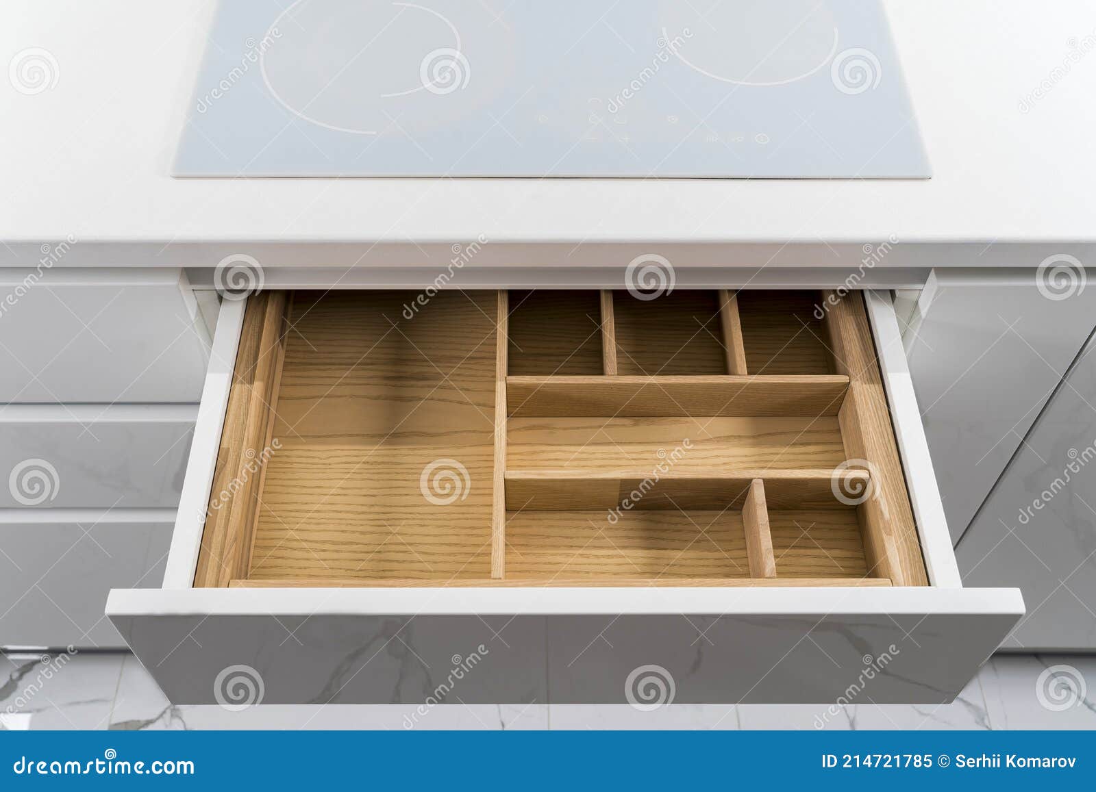 Kitchen Utensils in Drawer. Forks, Spoons and Knives. Stock Image ...