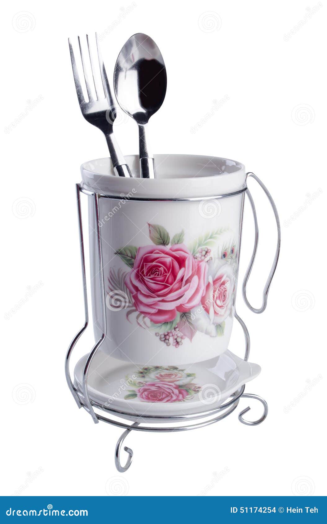 Kitchen Utensils Holder. Kitchen Utensils Holder on Background. Stock ...