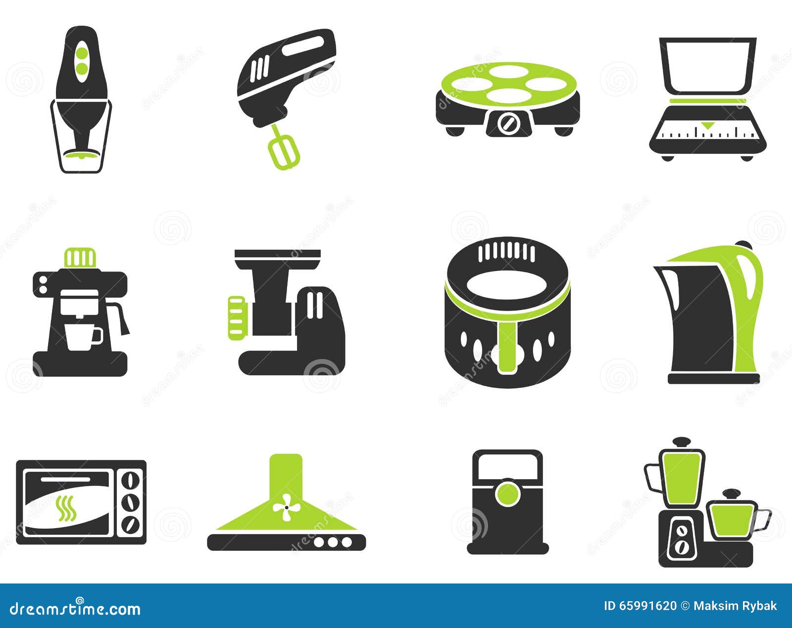 Kitchen Utensils Icon Set stock vector. Illustration of symbol - 65991620