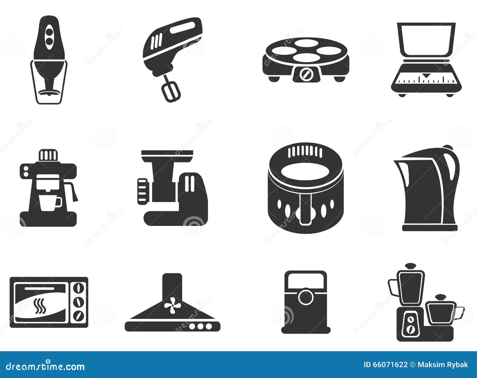 Kitchen Utensils Icon Set stock vector. Illustration of saucepan - 66071622