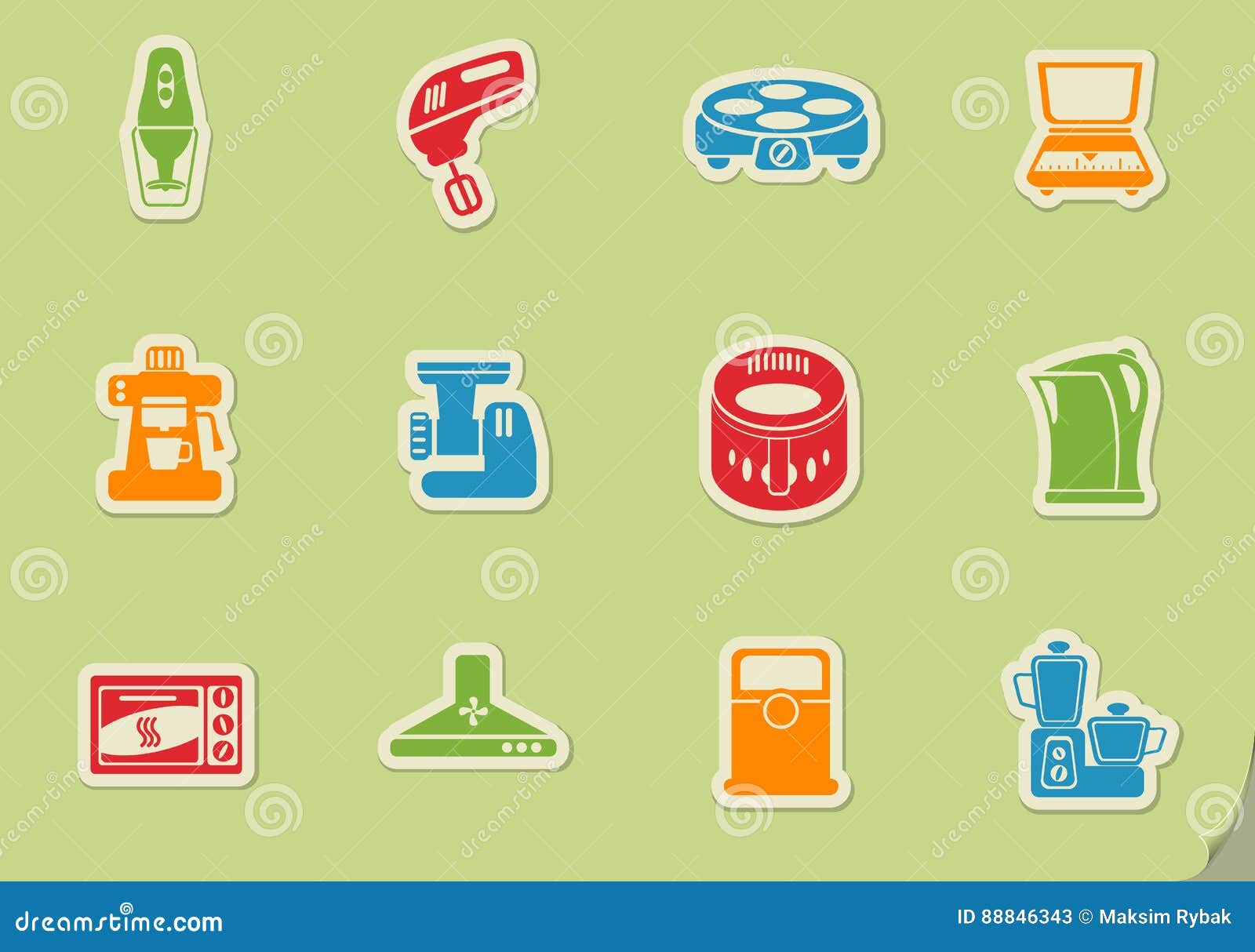 Kitchen Utensils Icon Set stock illustration. Illustration of pancake ...