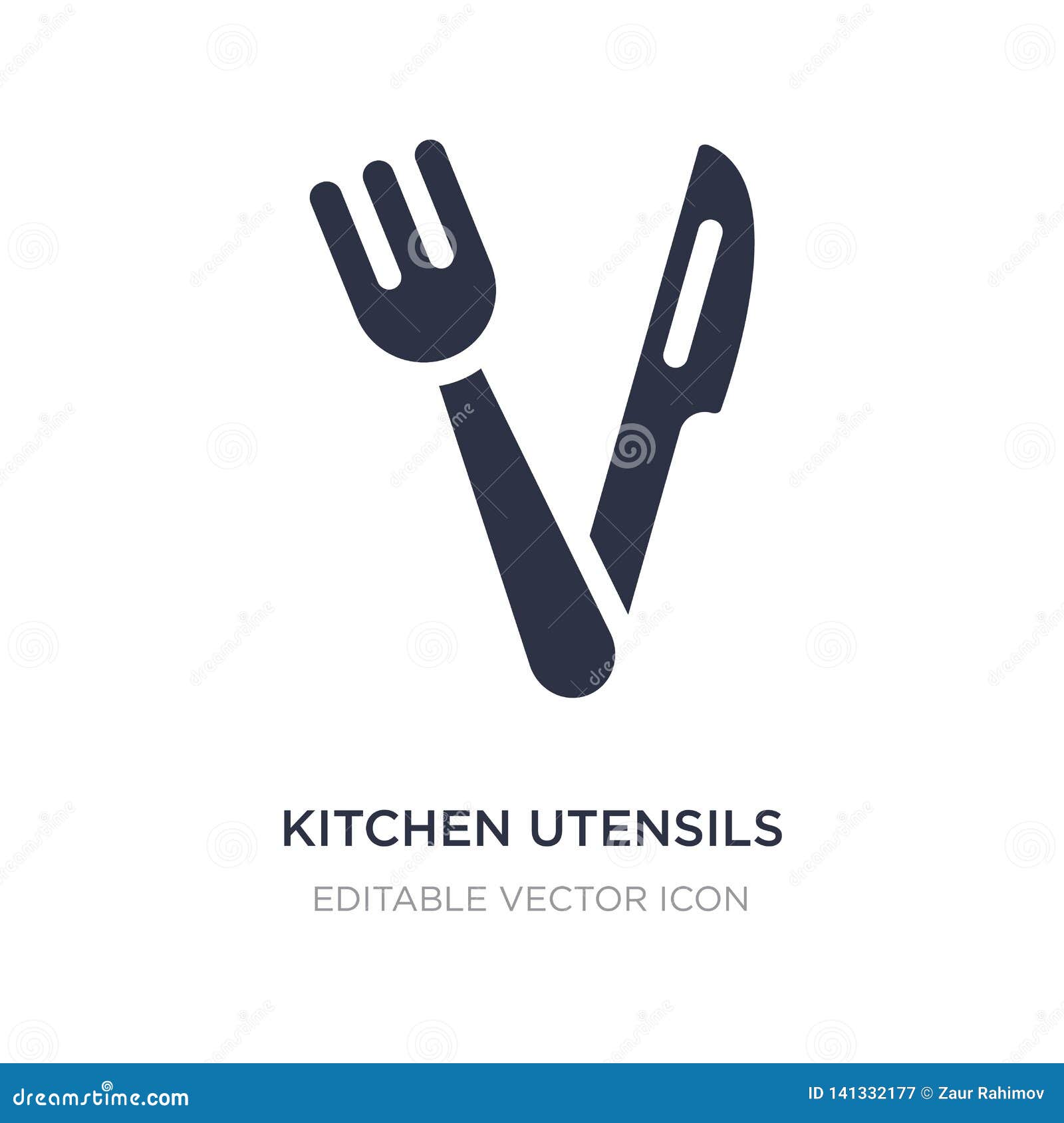 Kitchen Utensils Icon on White Background. Simple Element Illustration ...