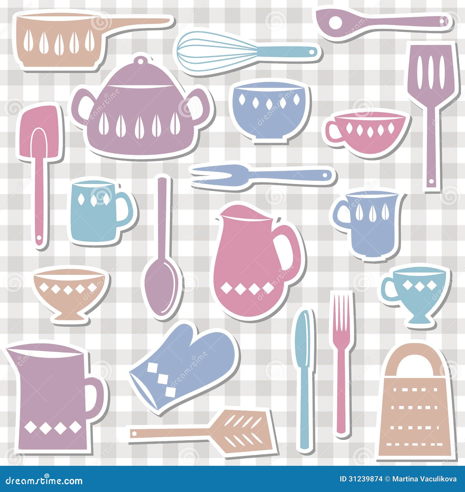 Kitchen utensils stock vector. Illustration of food, coffee - 31239874