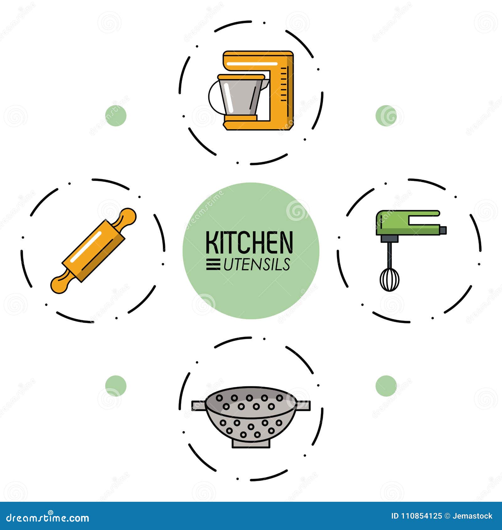 Kitchen Utensils Infographic Stock Vector - Illustration of nutrition ...