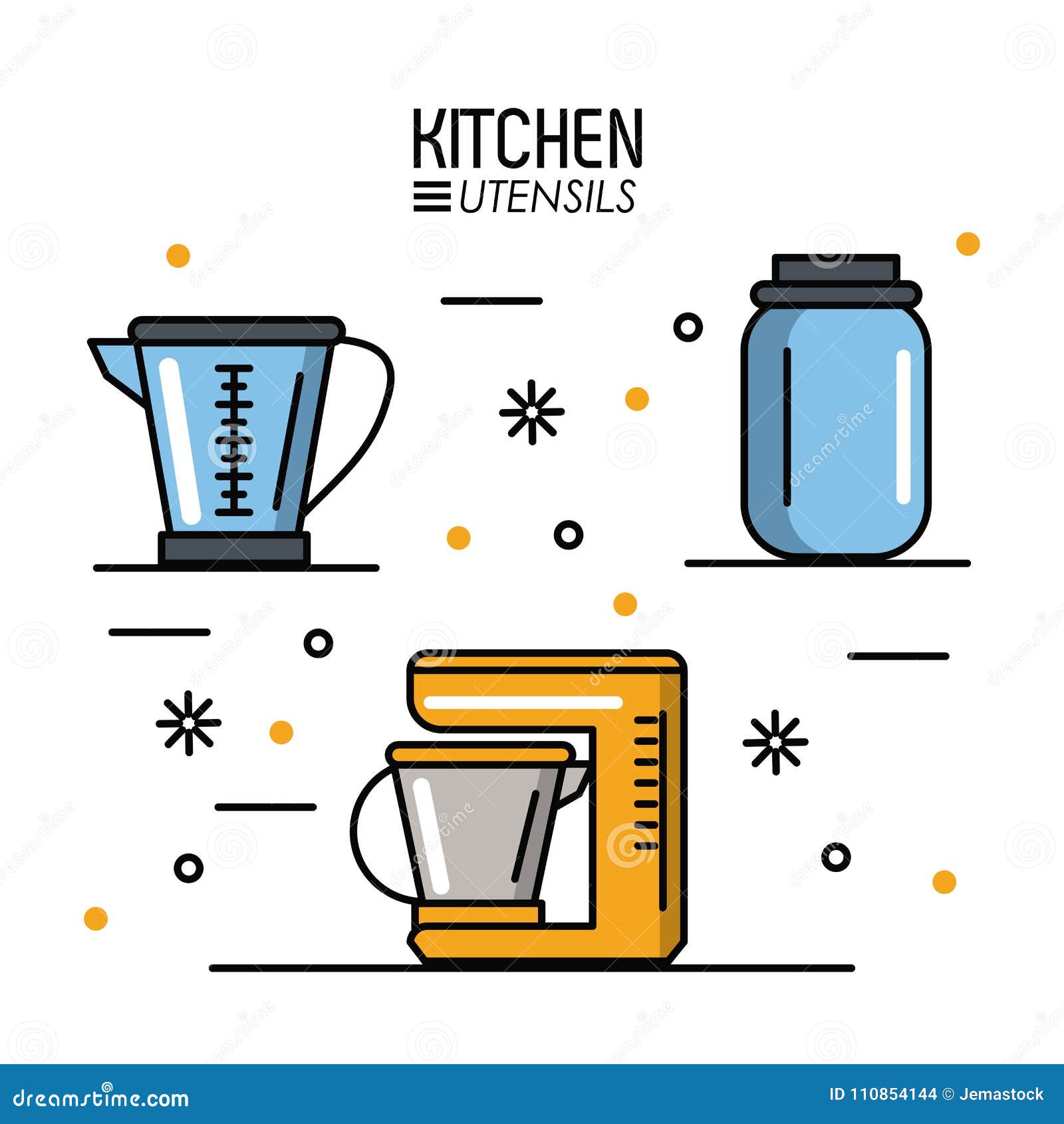 Kitchen Utensils Infographic Stock Vector - Illustration of house ...