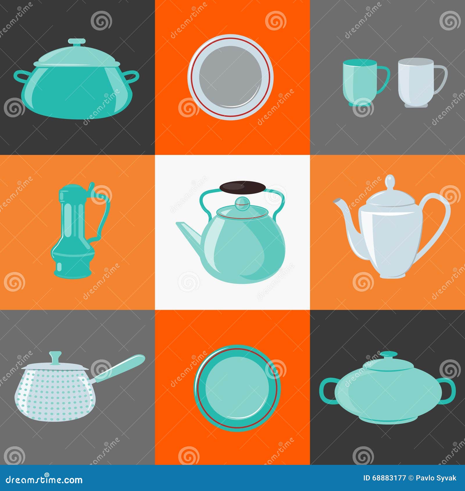 Household Objects Cartoon Illustration Set | CartoonDealer.com #33507082